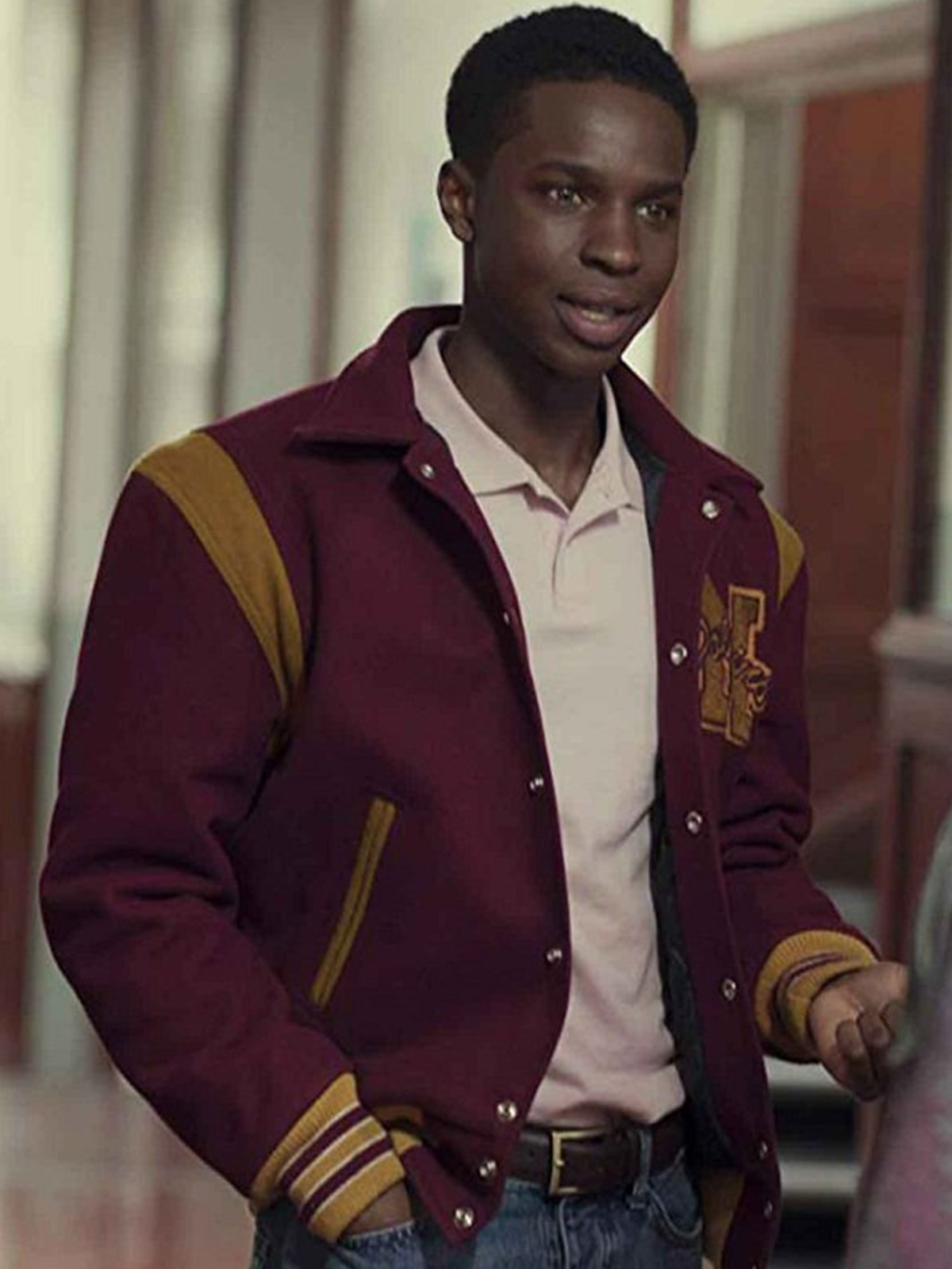 Kedar Williams Stirling Sex Education Letterman Jacket Bay Perfect