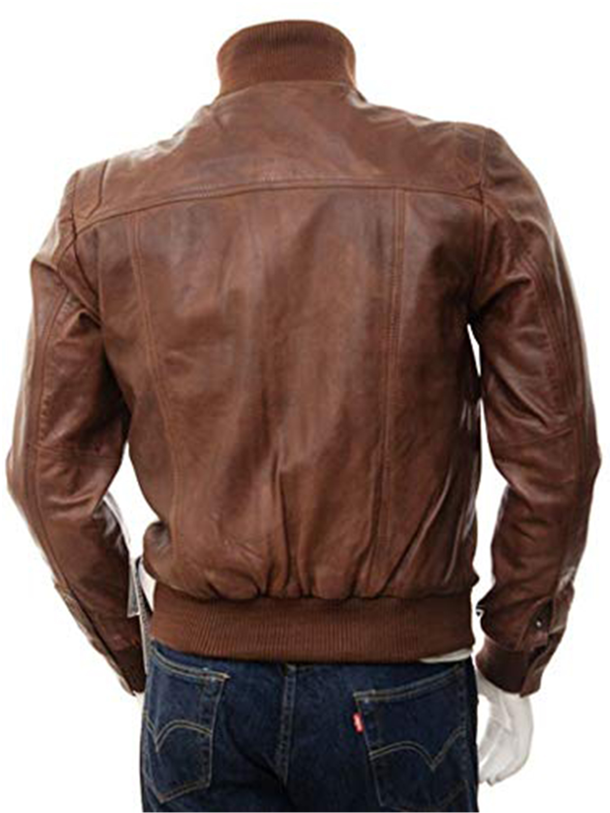 Men’s Soft Lambskin Bomber Leather Jacket – Bay Perfect