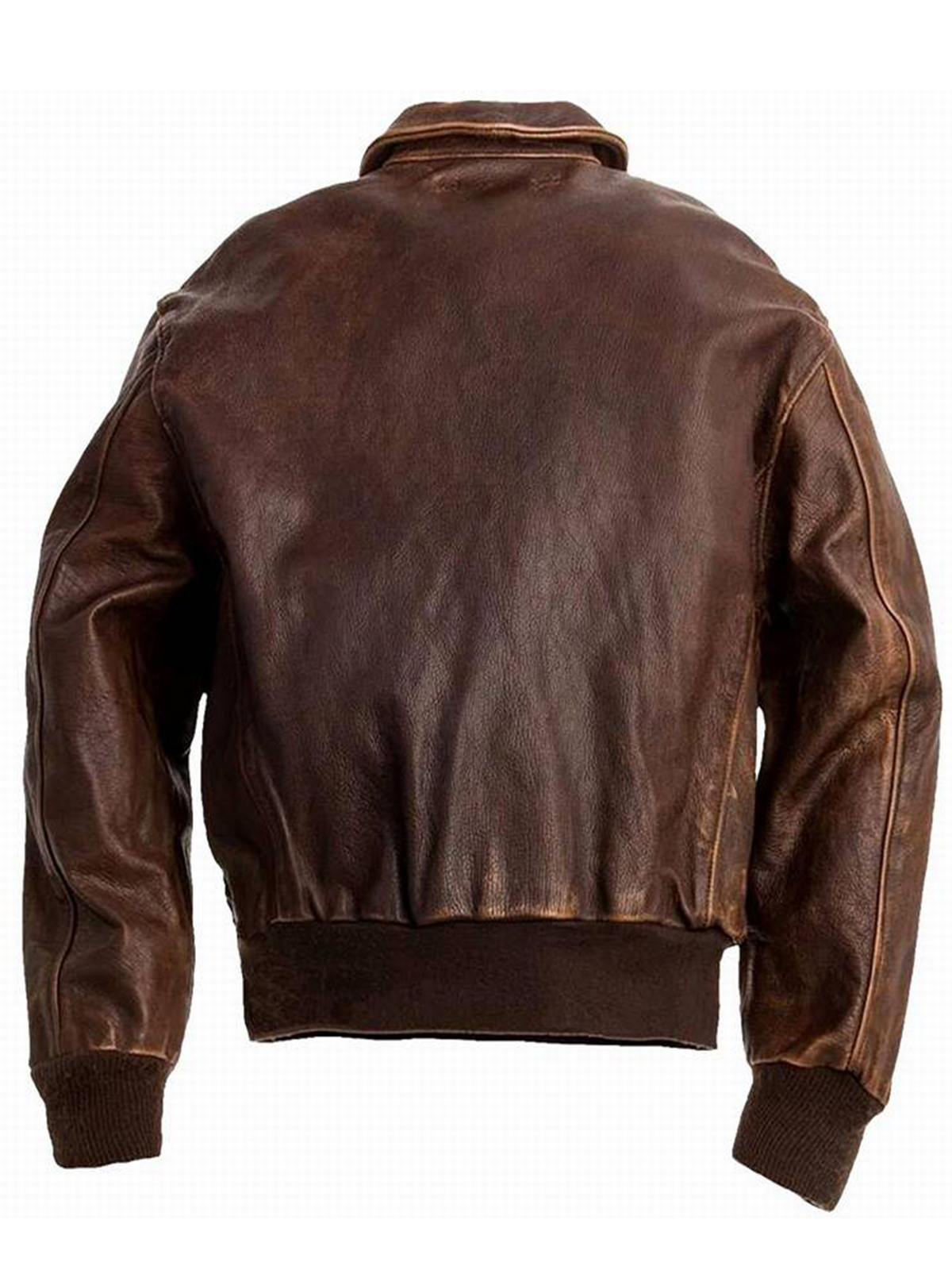 Men’s A2 Flight Bomber Real Distressed Brown Leather Jacket – Bay Perfect